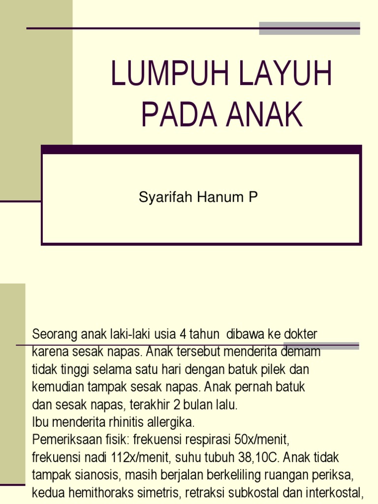 Lumpuh Layuh Pada Anak | PDF