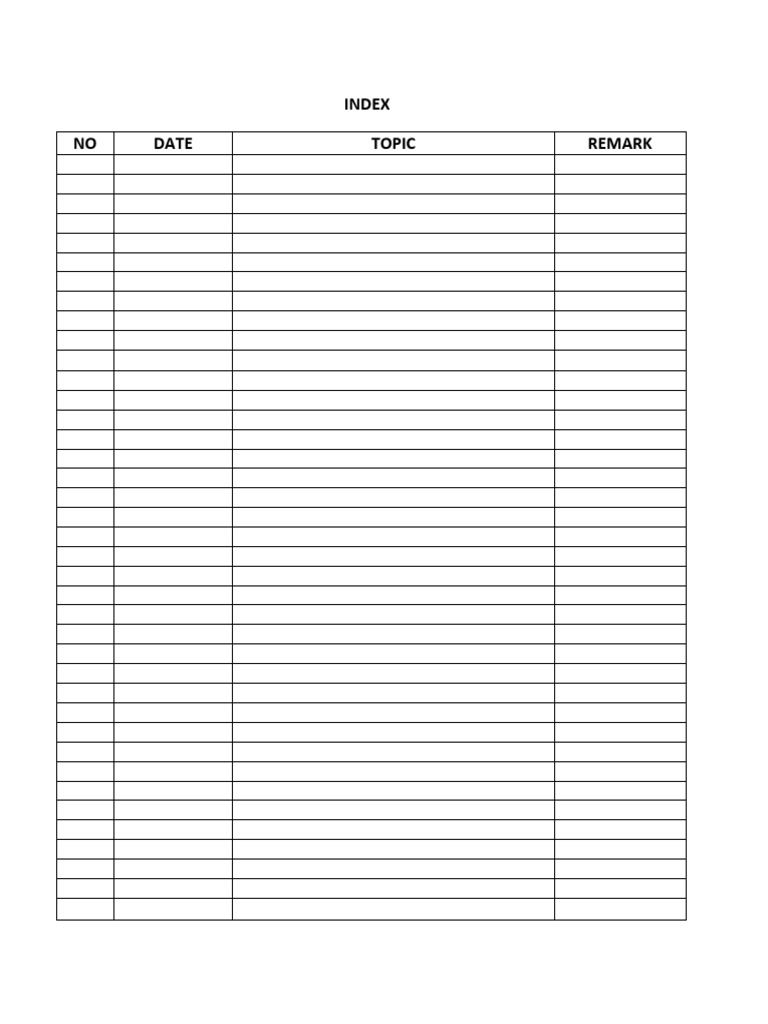 Document Index Overview | PDF