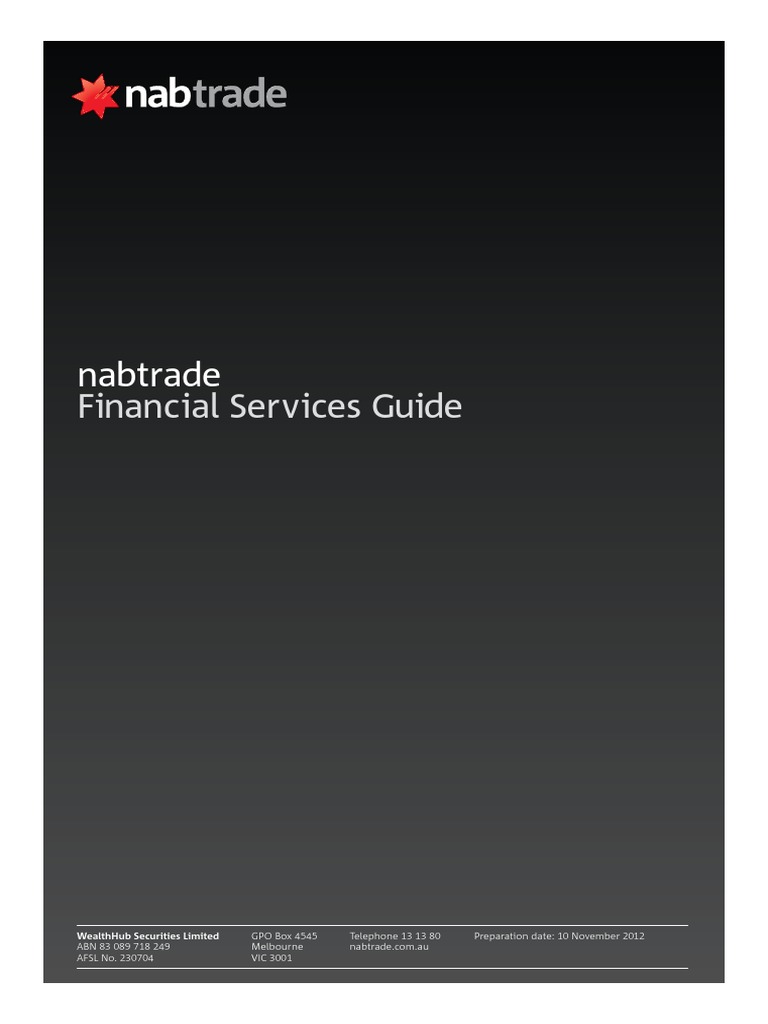 Nabtrade Financial Services Guide | PDF | Credit (Finance) | Securities ...
