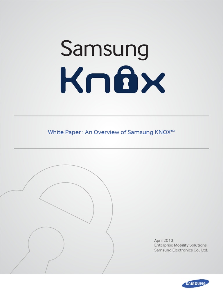 Samsung KNOX Whitepaper An Overview of Samsung KNOX-0 | Download Free PDF | Android (Operating ...