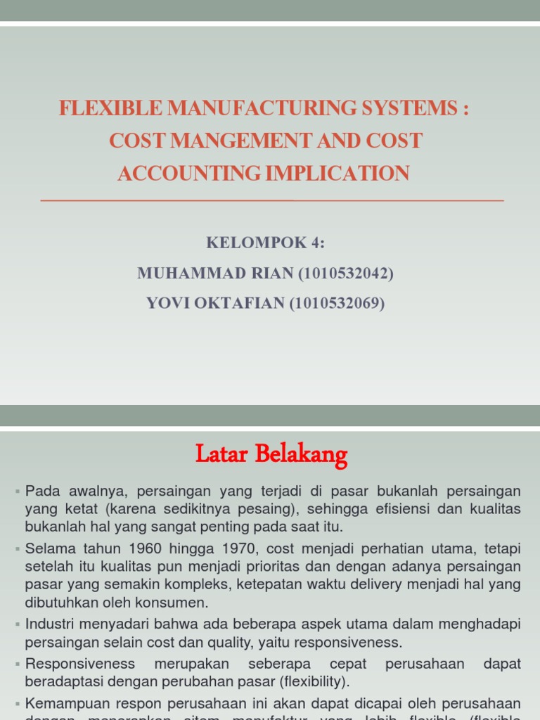 Flexible Manufacturing Systems Powerpoint | PDF