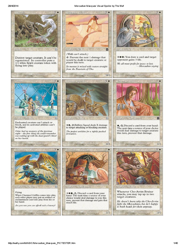 Mercadian Masques Visual Spoiler by The Waf | PDF