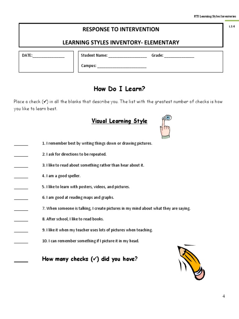 Learning Styles Inventory Revised 1 | PDF | Learning Styles ...