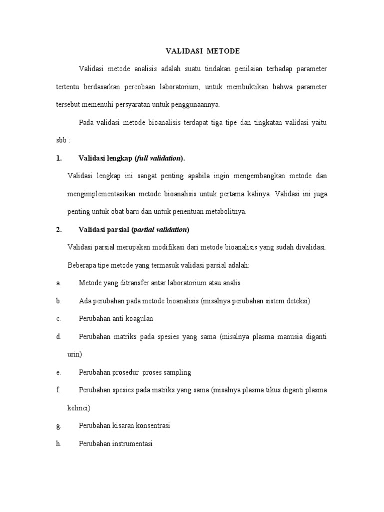 Validasi Metode | PDF