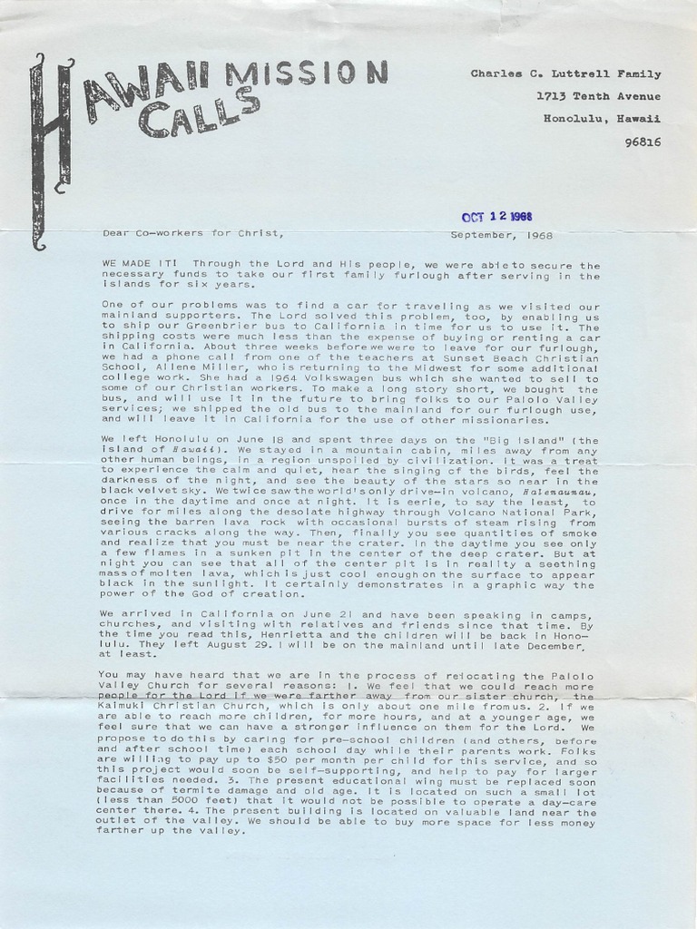 Luttrell Charles Henrietta 1968 Hawaii | PDF | Religion And Belief | Nature