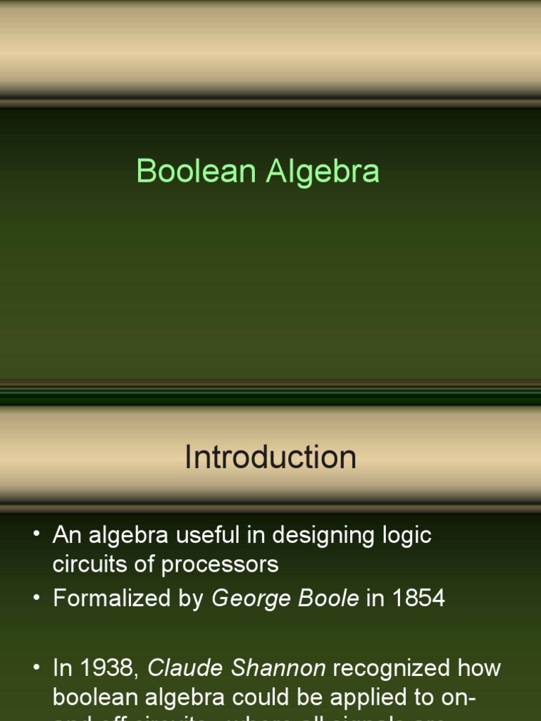 Boolean Algebra | Download Free PDF | Logic Gate | Boolean Algebra
