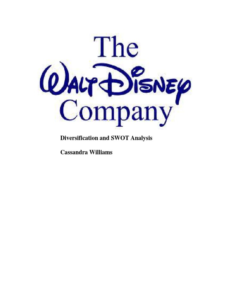 Disney Diversification and Swot Analysis | PDF | The Walt Disney ...