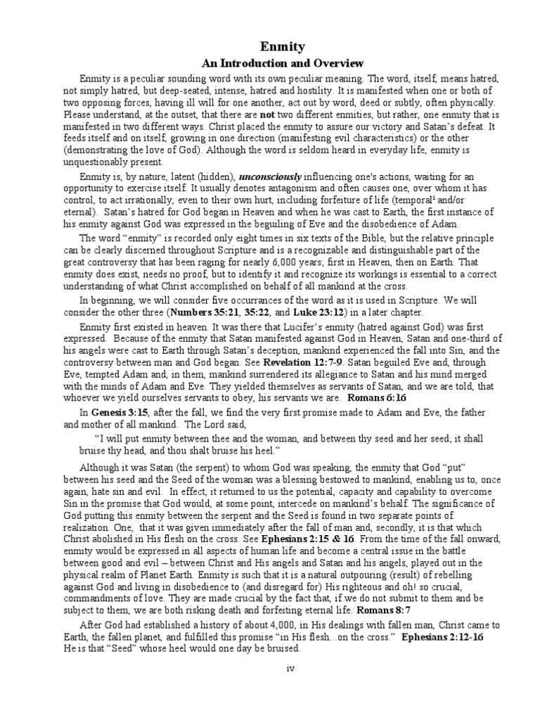Understanding Enmity in Scripture | PDF | Satan | Theology