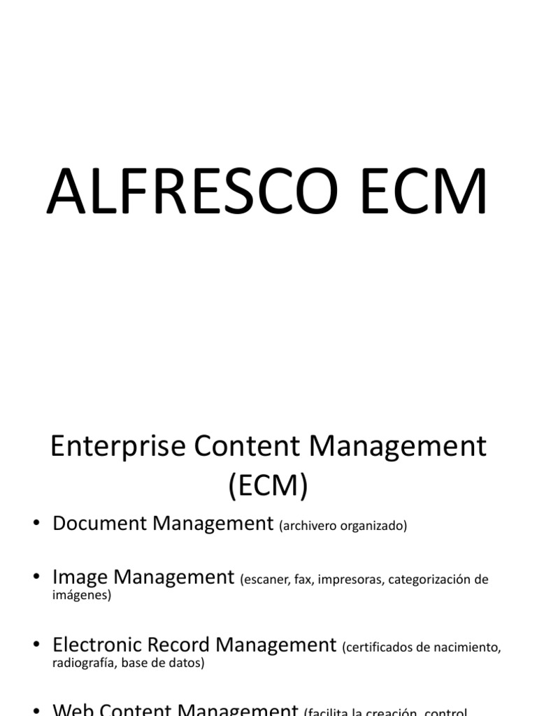 Alfresco Ecm | PDF