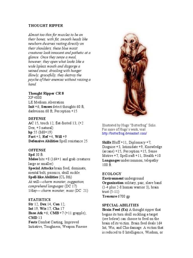 Thought Ripper | PDF | Dungeons & Dragons | Fantasy Role Playing Games