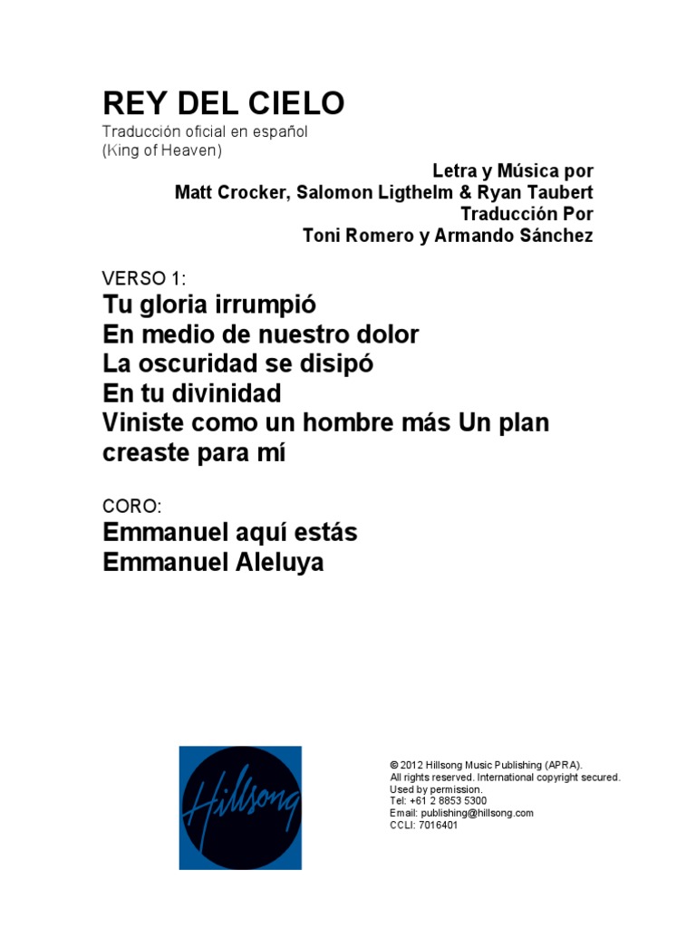 KING OF HEAVEN - Spanish Official Translation | PDF