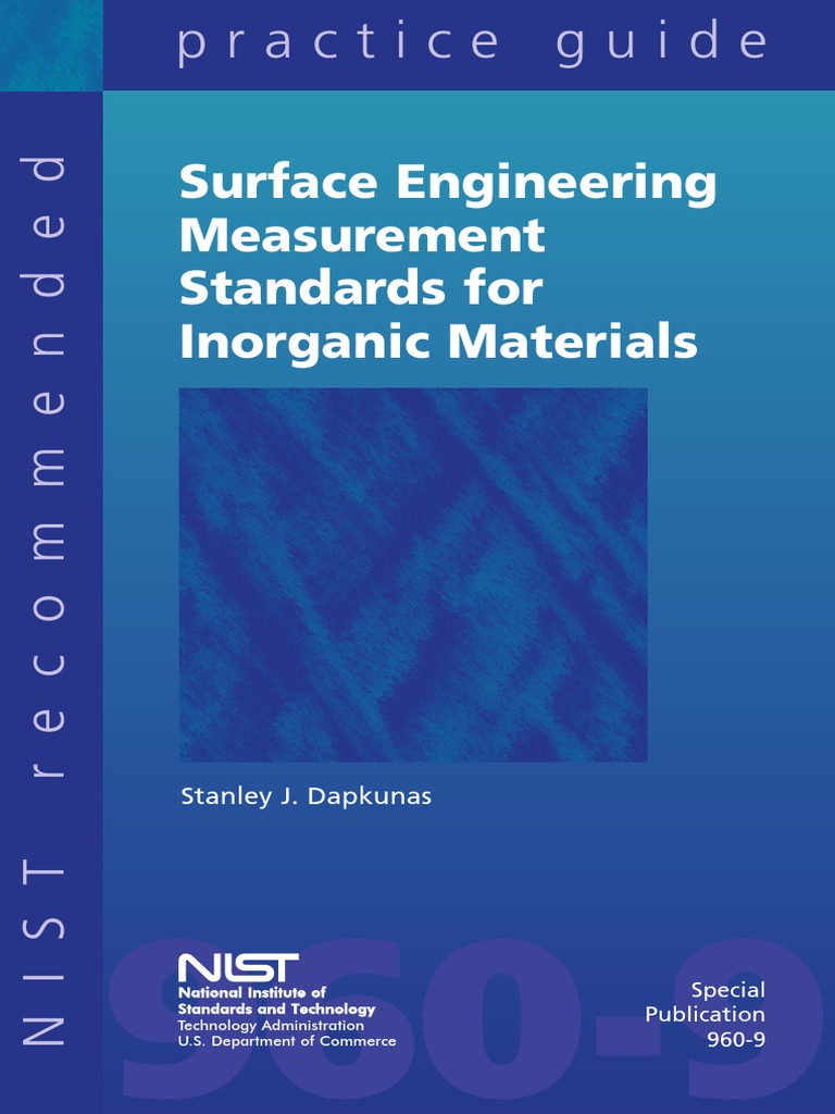 Surface Engineering Measurement Standards For Inorganic Materials | PDF ...