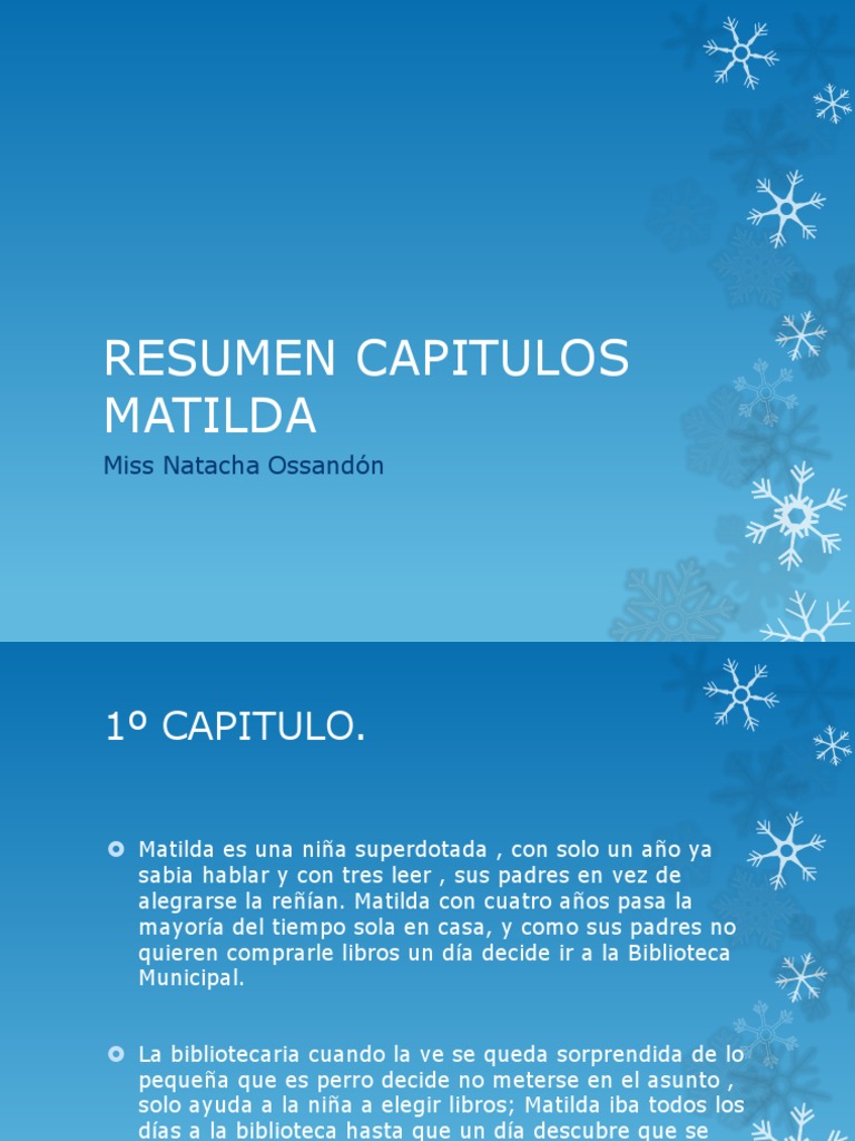 Resumen Capitulos Matilda | PDF