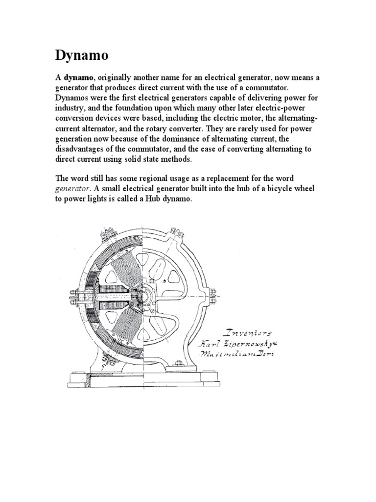 Dynamo | Electric Generator | Power (Physics)