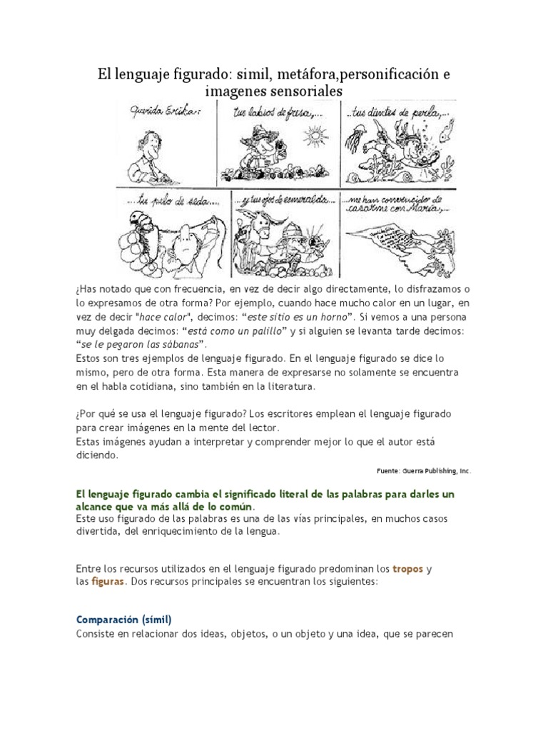 El Lenguaje Figurado | PDF | Metáfora | Idiomas