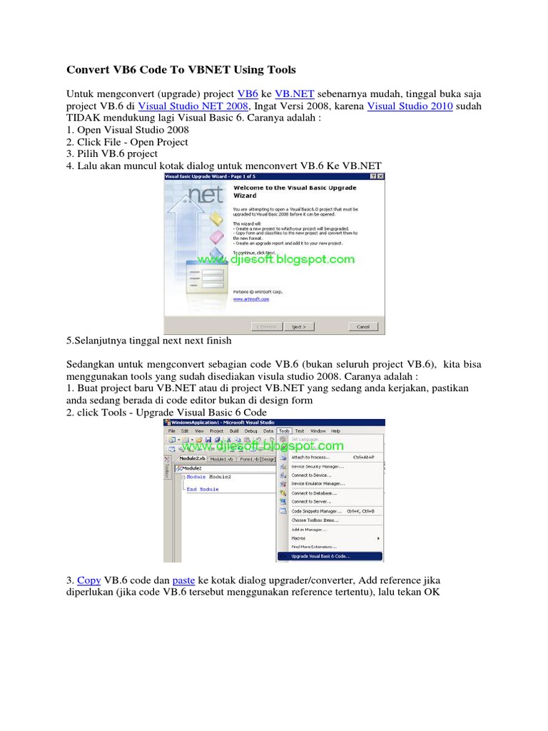 Convert VB6 Code To VBNET Using Tools | PDF | Komputer