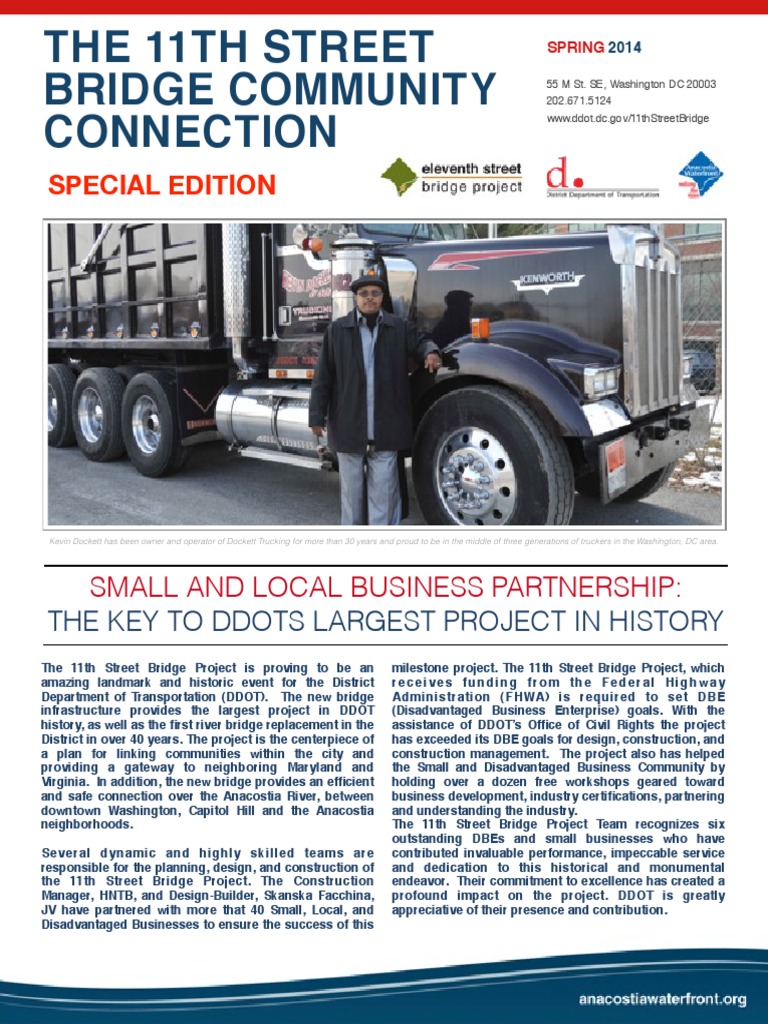 DDOT's 11th Street Bridge Project Special Edition Newsletter: Small and ...