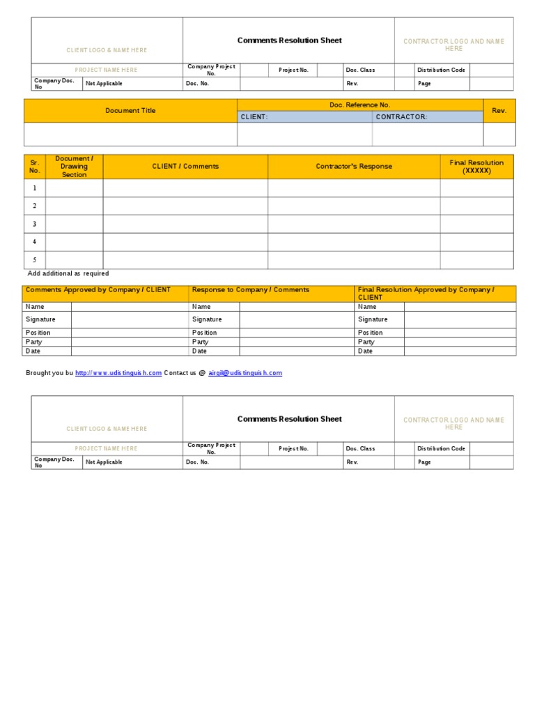 Comments Resolution Sheet (CRS) | PDF | Software | Computing And ...