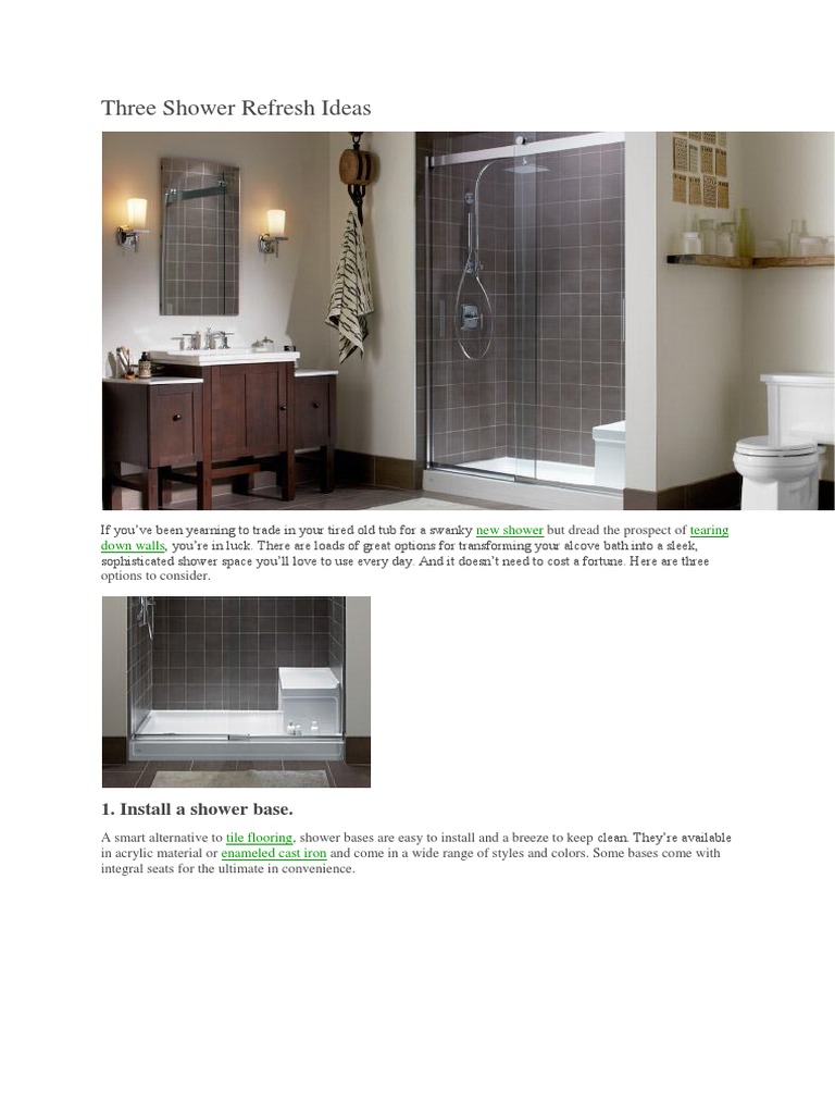 Transform Your Shower: 3 Easy Ideas | PDF | Tap (Valve) | Shower