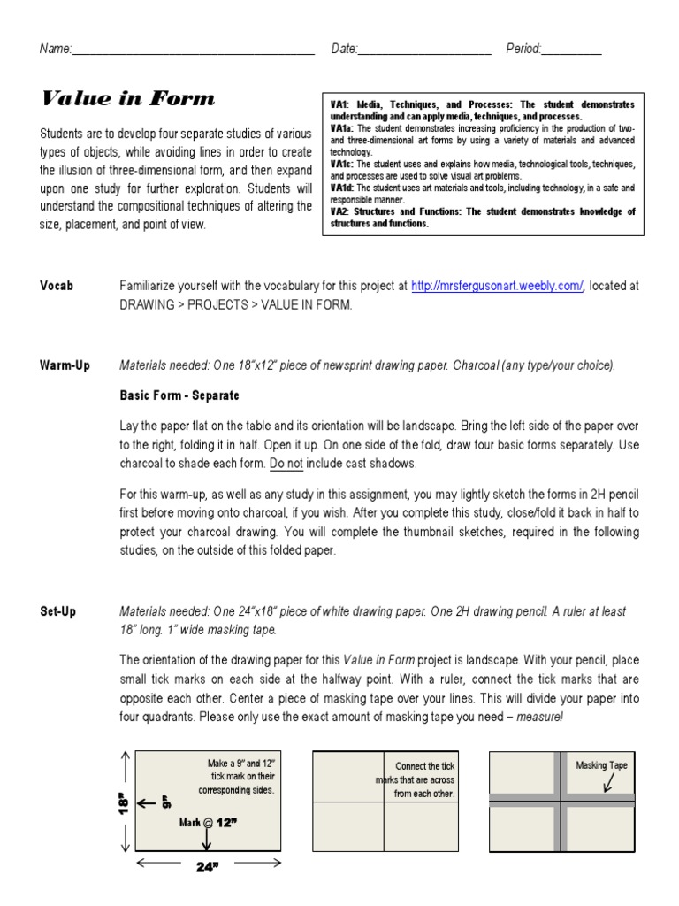 Project2 Shading Lessonplan | PDF | Drawing | Communication Design