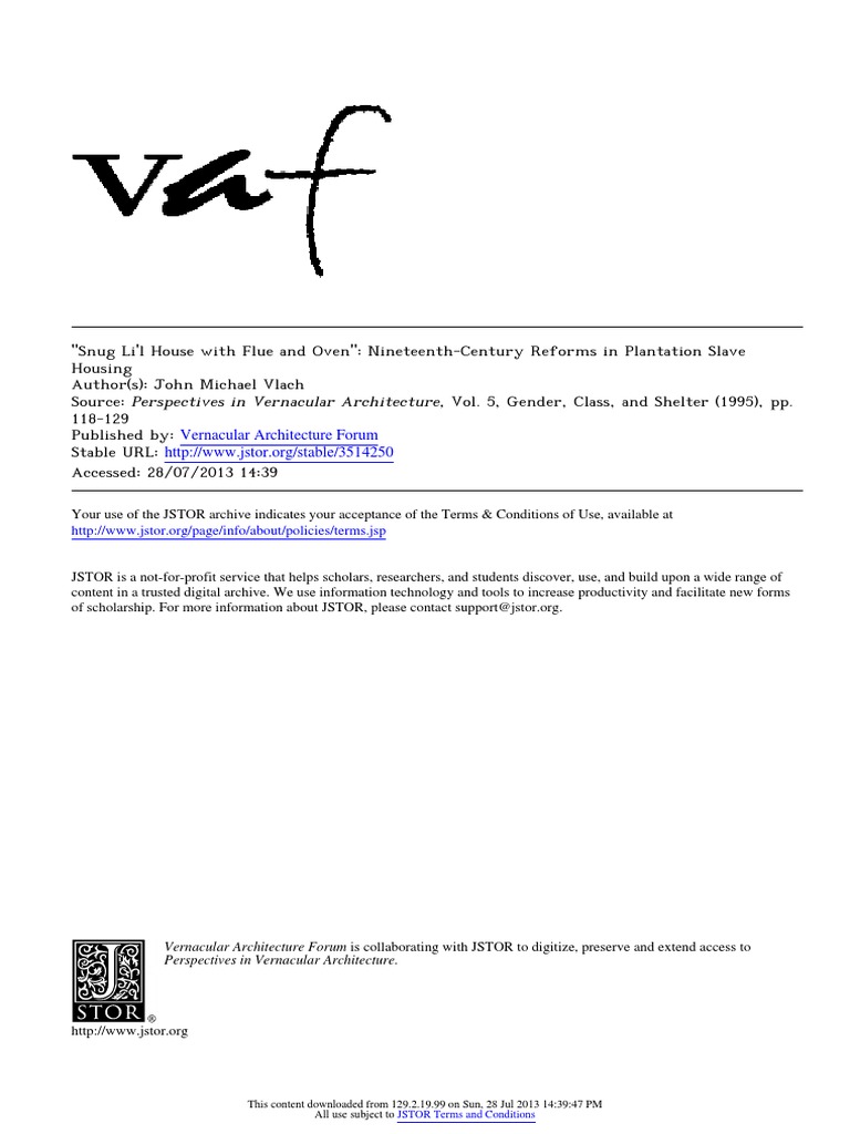 Snug Li'l House With Flue and Oven | PDF | Plantations In The American ...