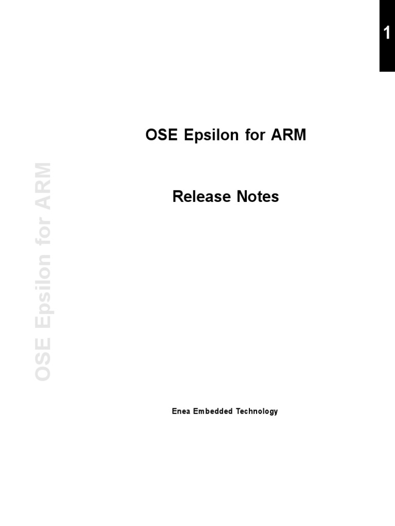 ENEA OSE Epsilon ARM Kernel Reference Manual | PDF | Kernel (Operating ...