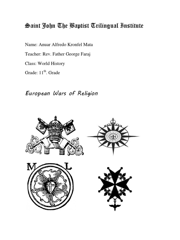 Religious Wars in Europe | PDF | European Wars Of Religion | Early ...