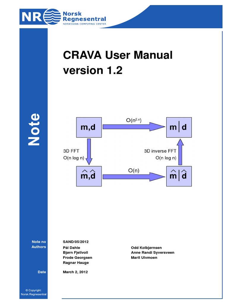 Crava User Manual Pdf Reflection Seismology Statistics