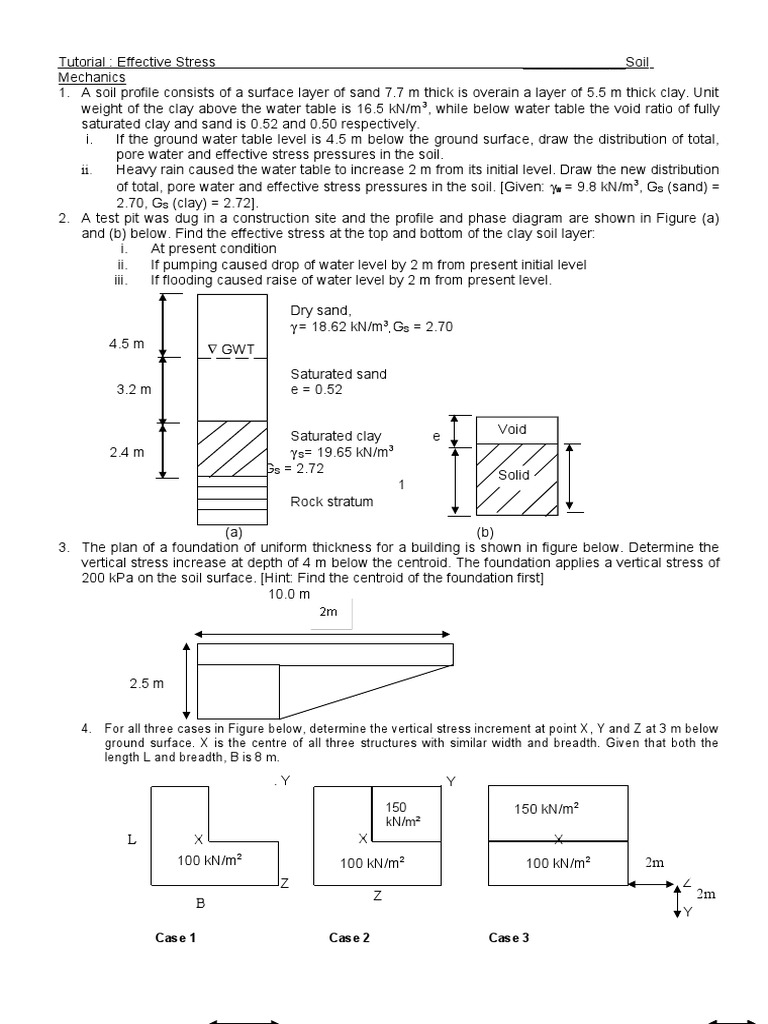 Effective Stress Analysis in Soil Mechanics | PDF