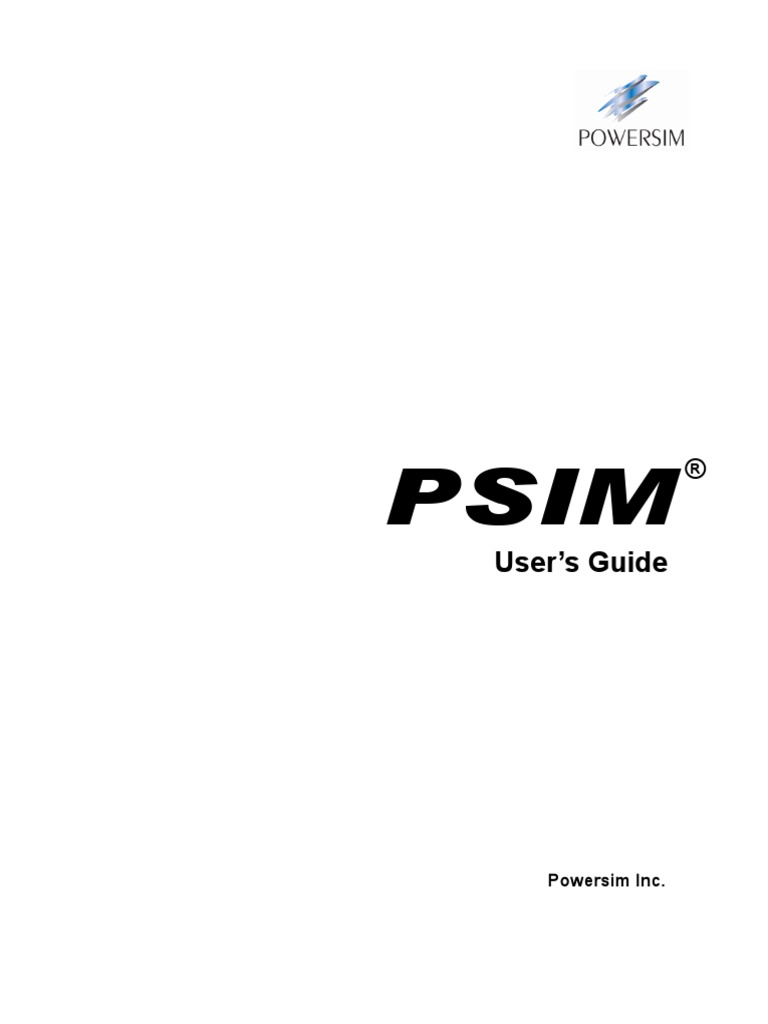 PSIM User Manual | PDF | Bipolar Junction Transistor | Transistor