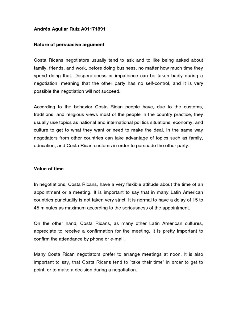 12 Variables of Negotiation | PDF | Negotiation | Costa Rica