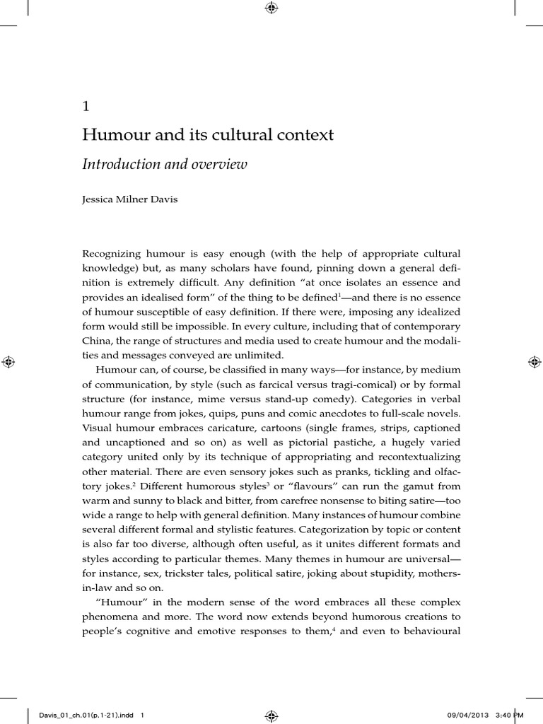 Humour and Its Cultural Context | PDF | Humour | Jokes