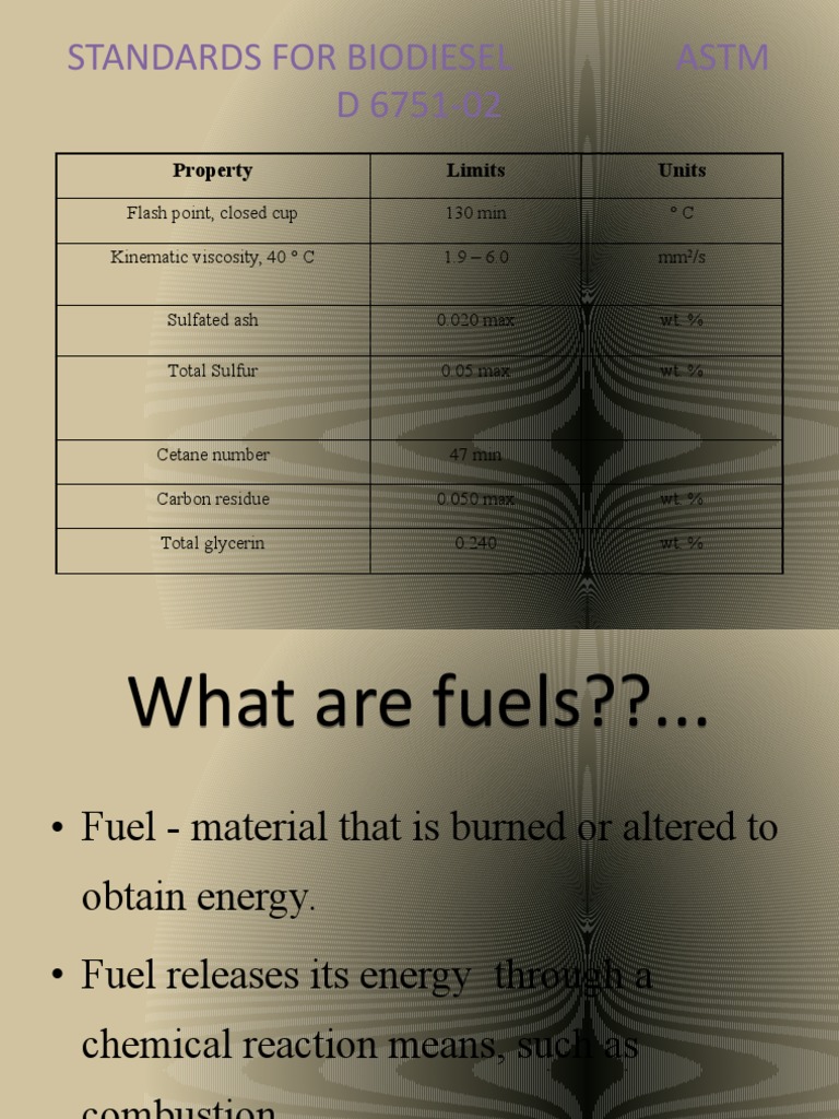 Standards For Biodiesel Astm D 6751-02 | PDF | Biodiesel | Diesel Fuel