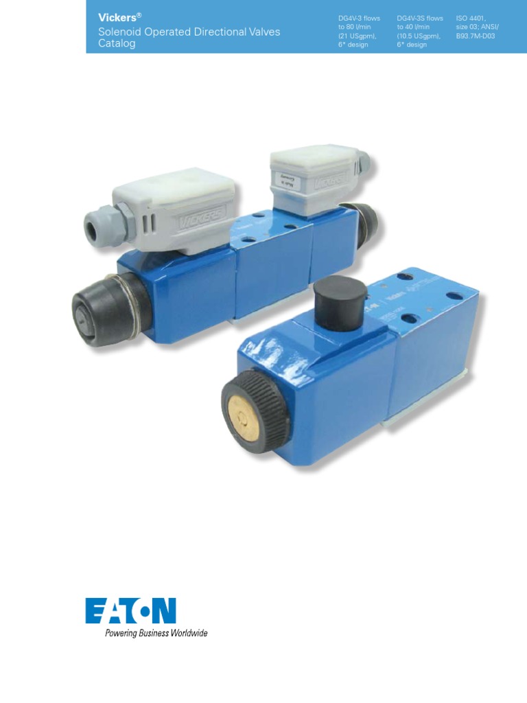 Vickers DG4V-3 DG4V-3S 6x | PDF | Electrical Connector | Inductor