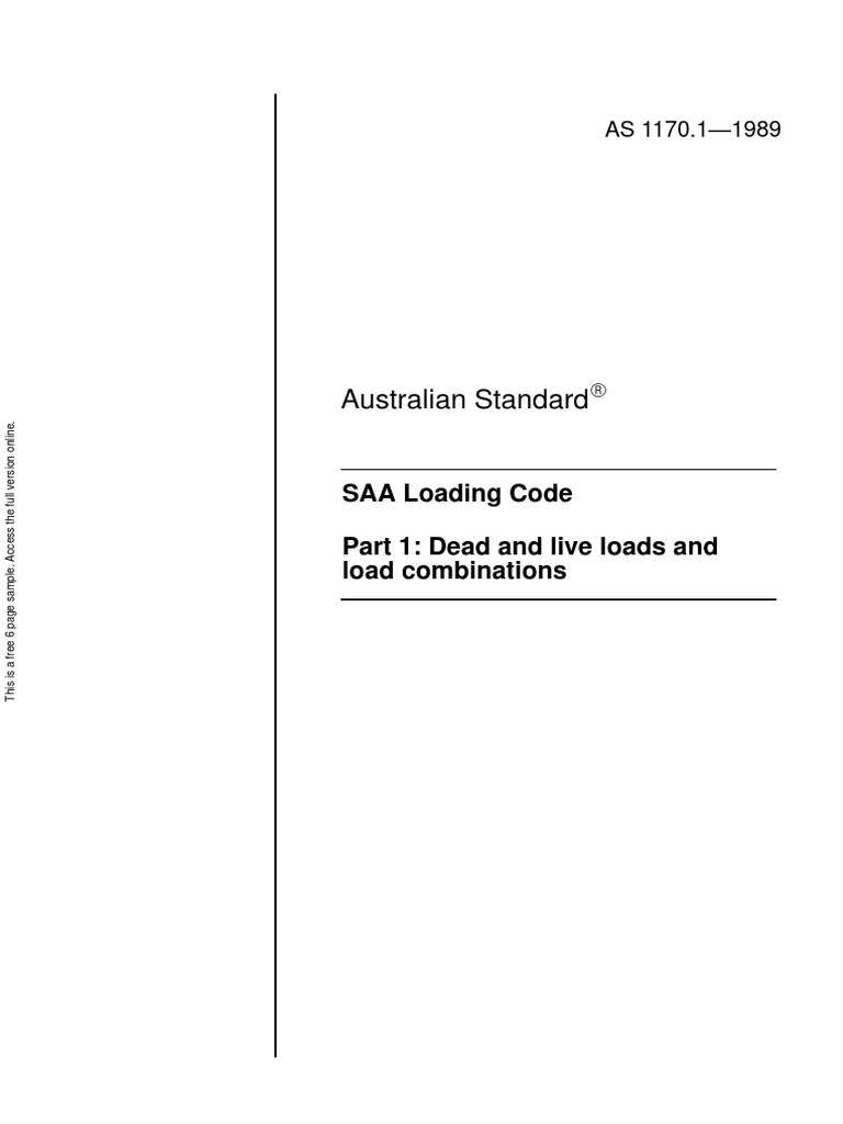 As 1170.1 | PDF | Structural Load | Royalty Payment