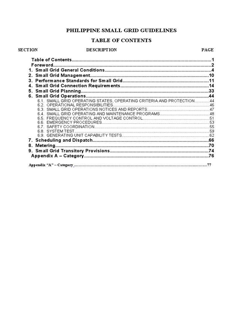 Philippine Small Grid Guidelines (Booklet 2) | PDF | Electrical Grid ...