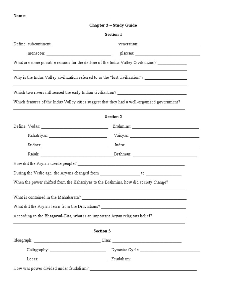 Indus Valley and Vedic Age Study Guide | PDF | Vedas | Religion And Belief