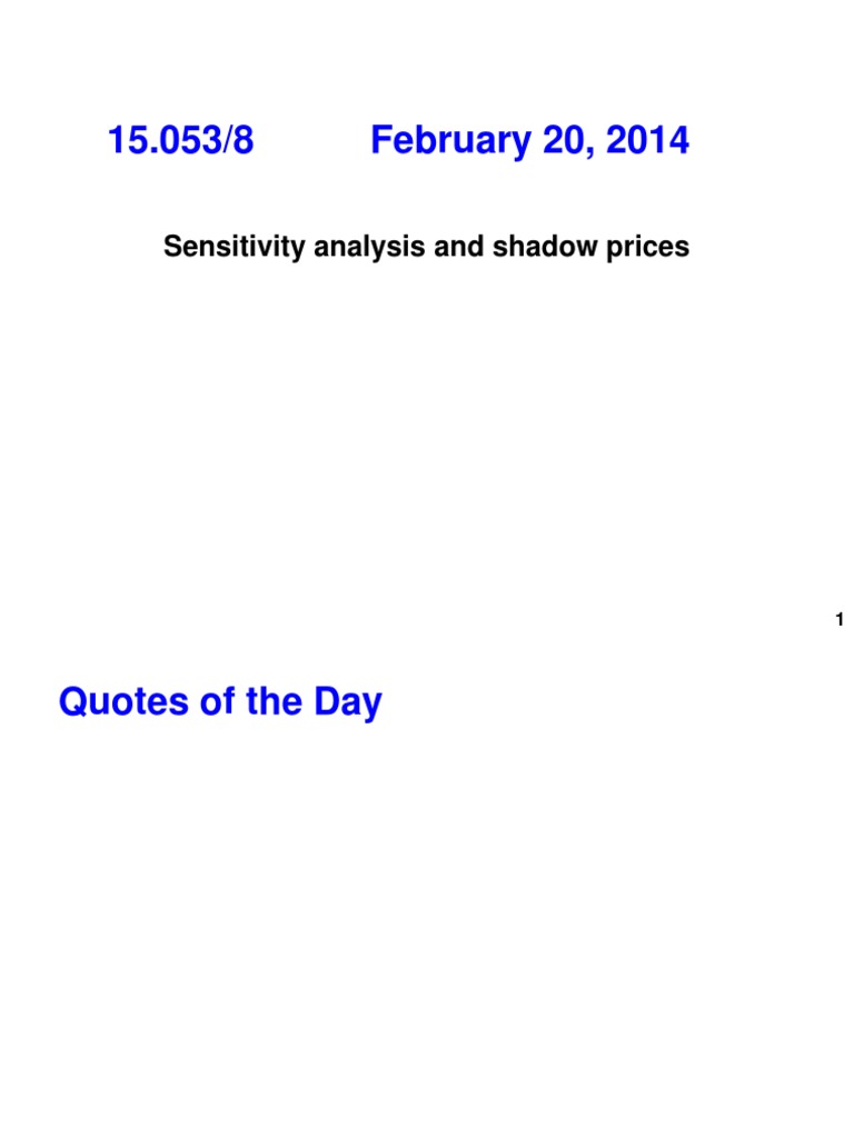 05 Sensitivity Analysis | PDF | Mathematical Optimization | Profit ...