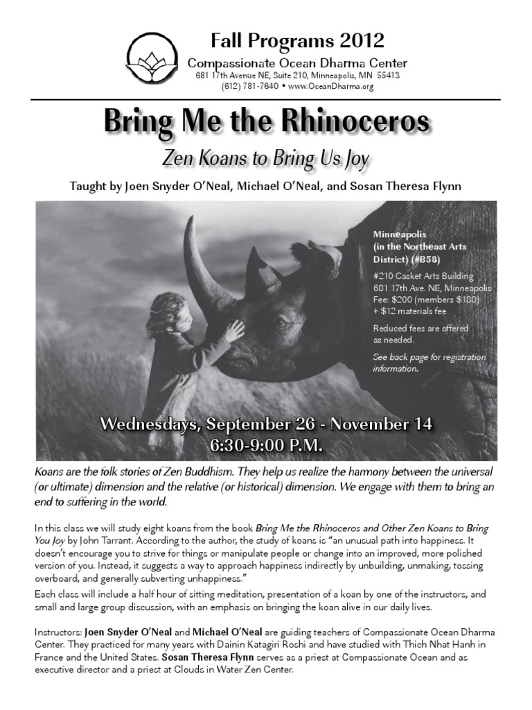 Bring Me The Rhinoceros: Zen Koans To Bring Us Joy | PDF | Mindfulness ...