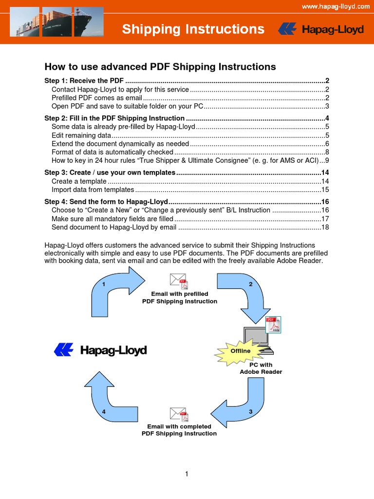 Providing Shipping Instructions Electronically: A Guide to Completing ...