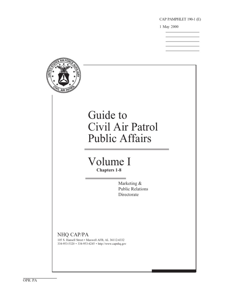CAP Regulation 190-1 - 05/01/2000 | PDF | Awards And Decorations Of The ...