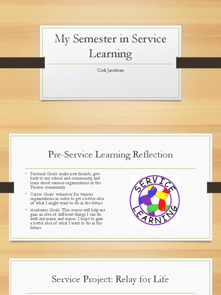 My Semester in Service Learning | PDF