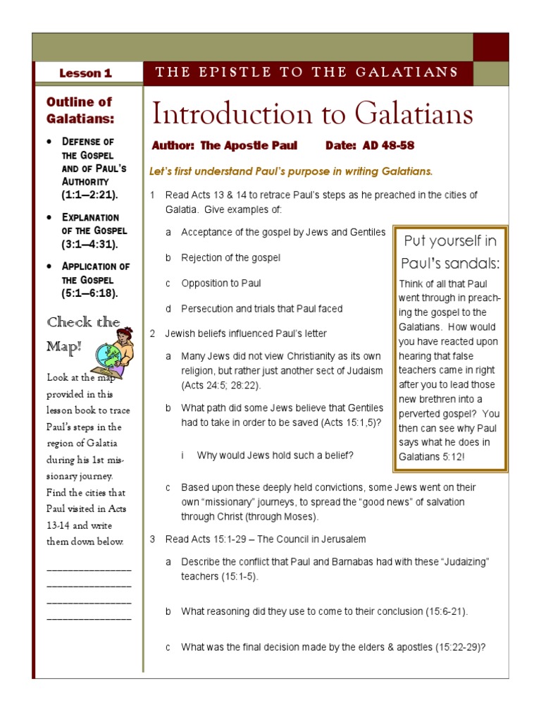 Introduction To Galatians: Check The Map! | PDF | History | Religion ...