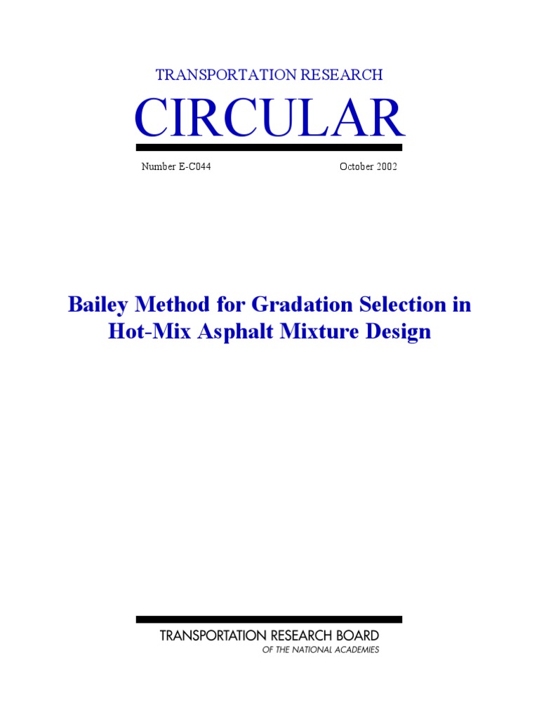 Bailey Method For Gradation Selection | PDF | Construction Aggregate | Road Surface