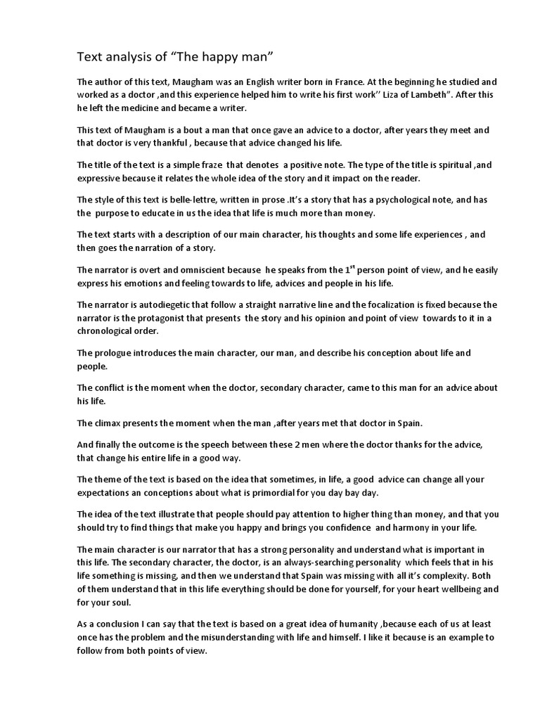 Happy Man | PDF | Narration | Psychology