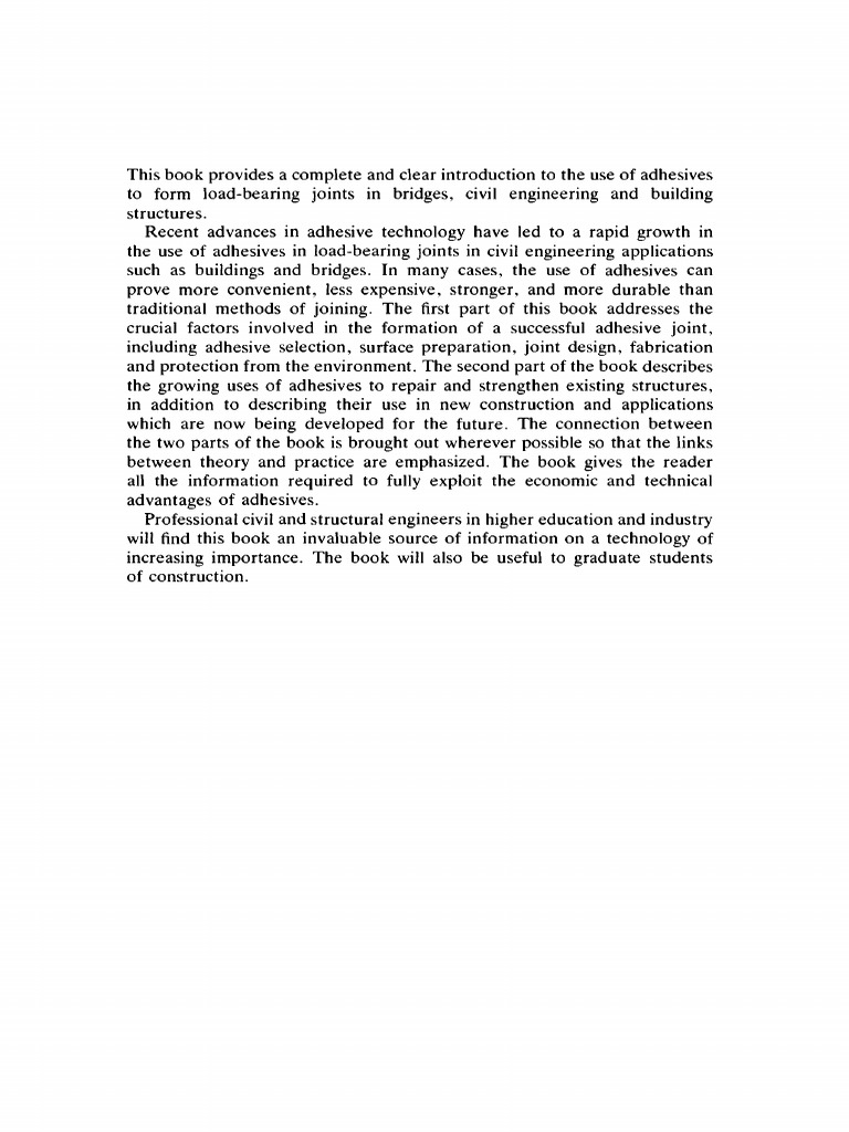 Adhesives in Civil Engineering | PDF | Adhesive | Epoxy