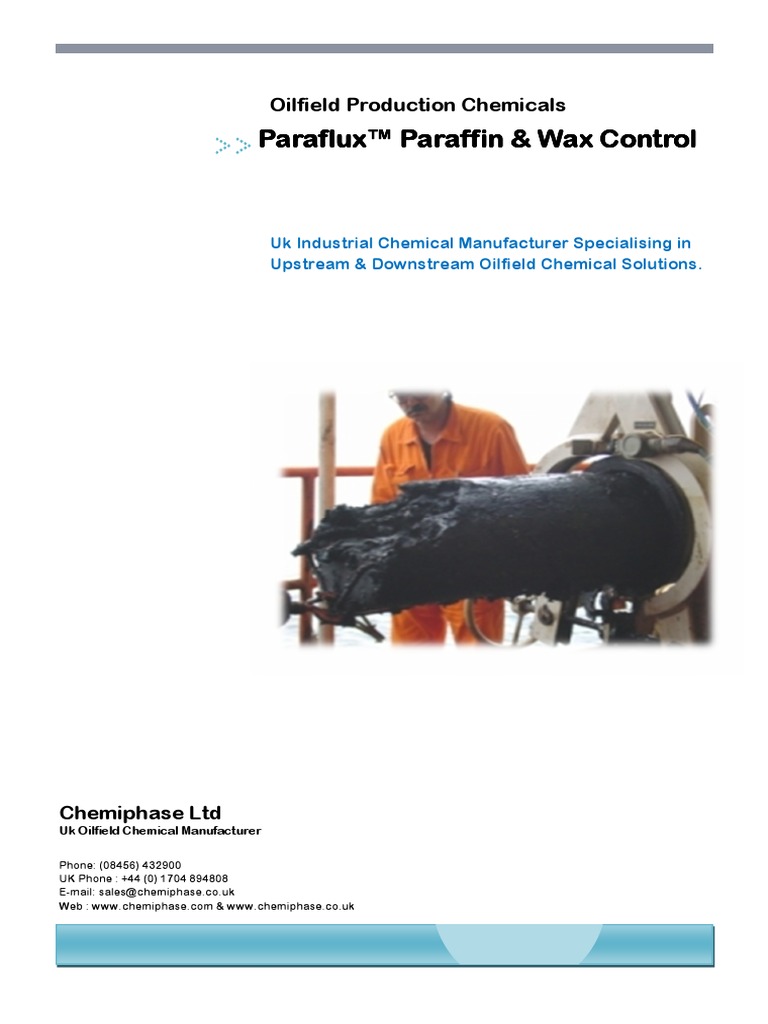 ParaFlux - Oilfiled Paraffin, Wax & Asphaltene Control Agents | PDF ...