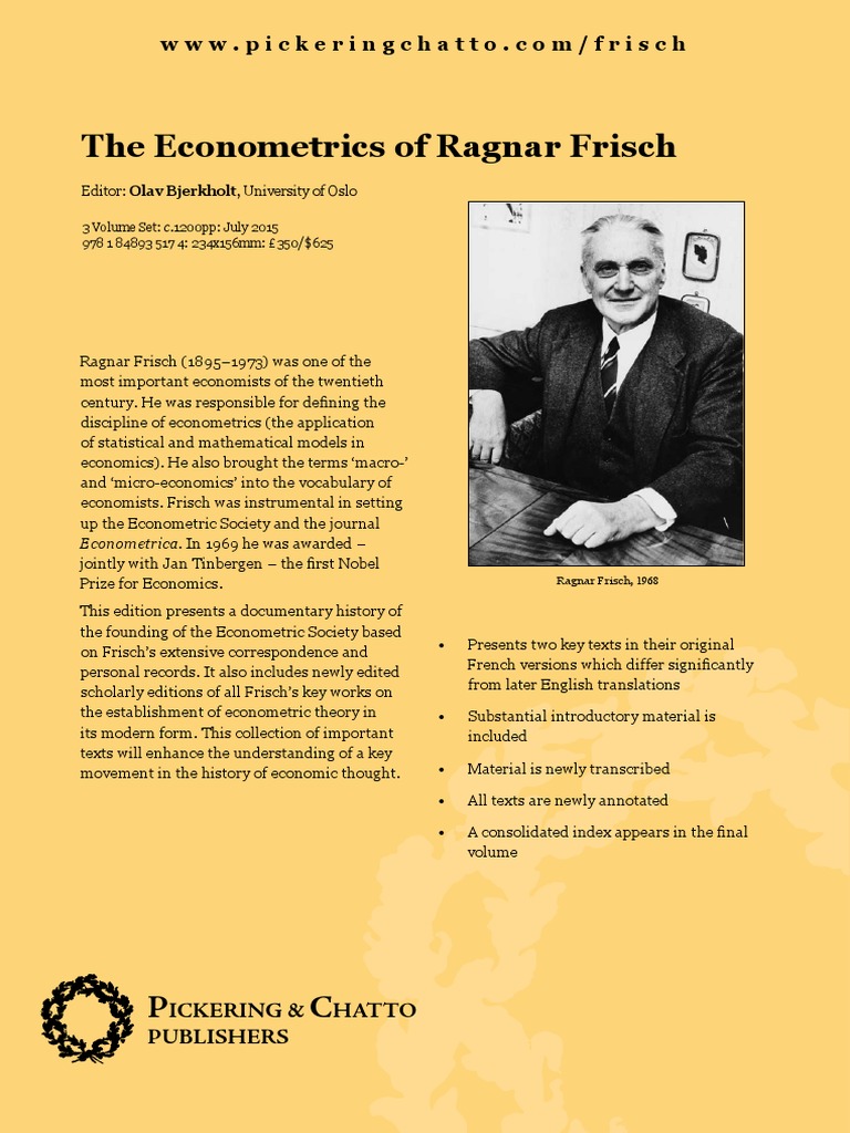 The Econometrics of Ragnar Frisch | PDF | Econometrics | Statistics