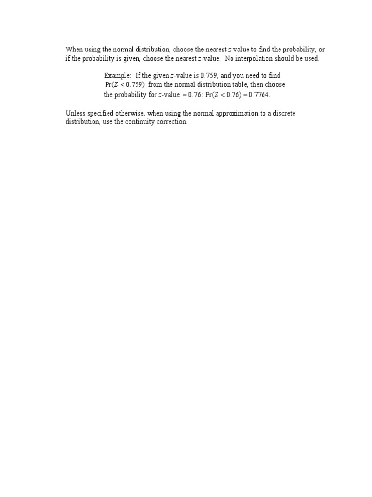 A Concise Guide To Using Standard Normal Distribution Tables Accurately