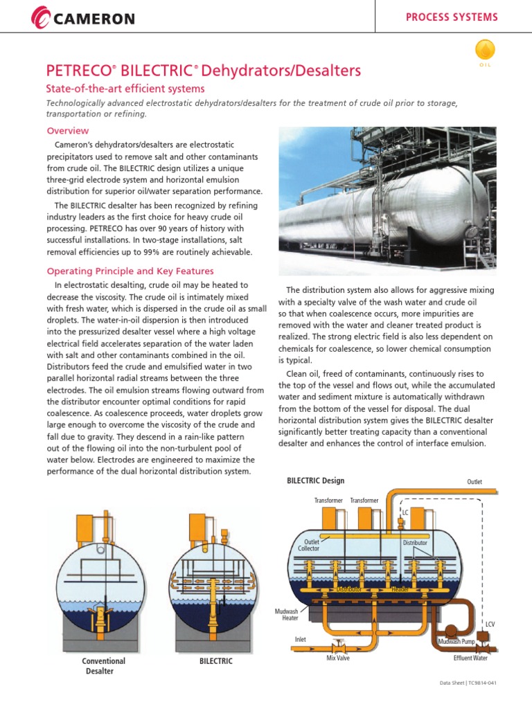 PETRECO BILECTRIC Dehydrators - Desalters | PDF | Emulsion | Petroleum